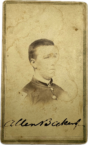 Signed CDV and Discharge of Union Soldier Allen Baker Jr | Massie's ...