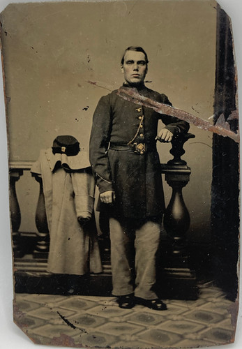 Trimmed Federal 1/8th plate tintype | Massie's Antiques