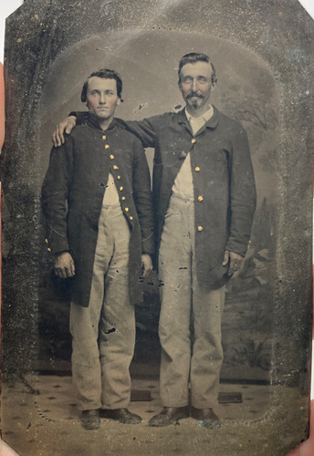 Smiling Federal Soldiers Father and Son 1/8th Plate Tintype | Massie's ...