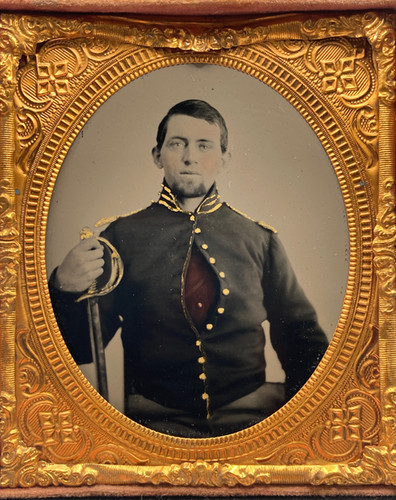 1/6th Plate Tintype of Federal Cavalry Soldier with Epaulets | Massie's ...