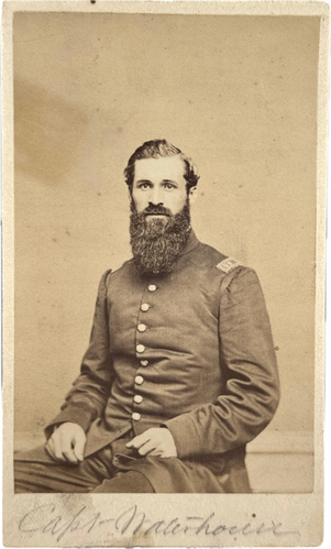 CDV of Union Officer Capt. Allen C. Waterhouse Name on Monument in ...