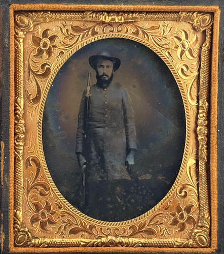1/6th Plate Tintype of a 6th Alabama Infantry Confederate Soldier ...