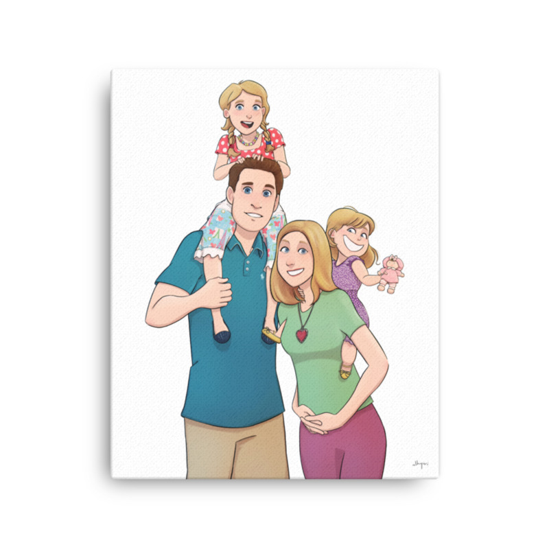 Prints Personalized Digital T Couple Cartoon Illustration Cartoon Portrait Custom Cartoon 