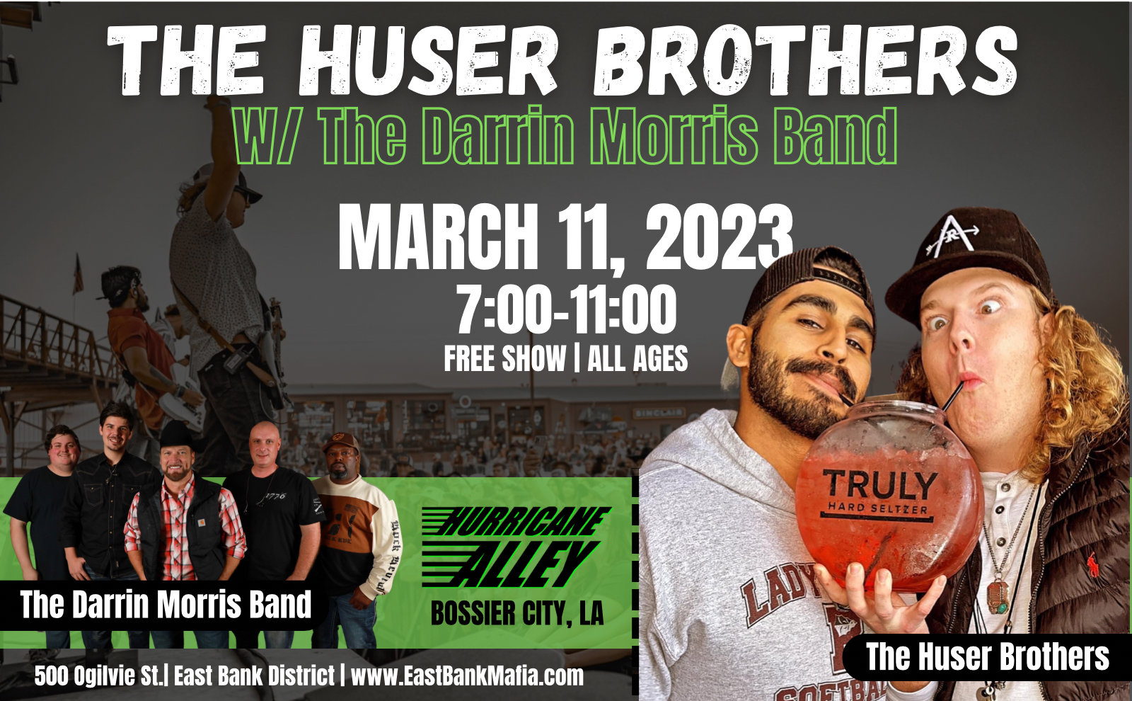 The Huser Brothers w/ Darrin Morris Band @ Hurricane Alley LIVE | East ...