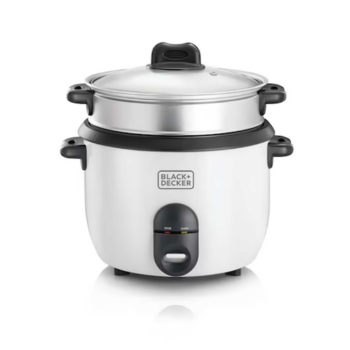 Black+Decker Electric Rice Cooker With Steam Tray 1.8Ltrs | REDSTAR