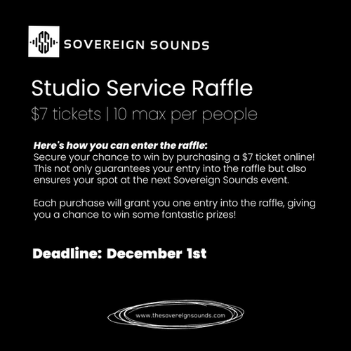 Studio Service Raffle Ticket | Sovereign Sounds