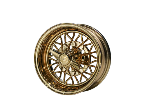 gold 13 inch wire wheel swangas | Texan Wire Wheels
