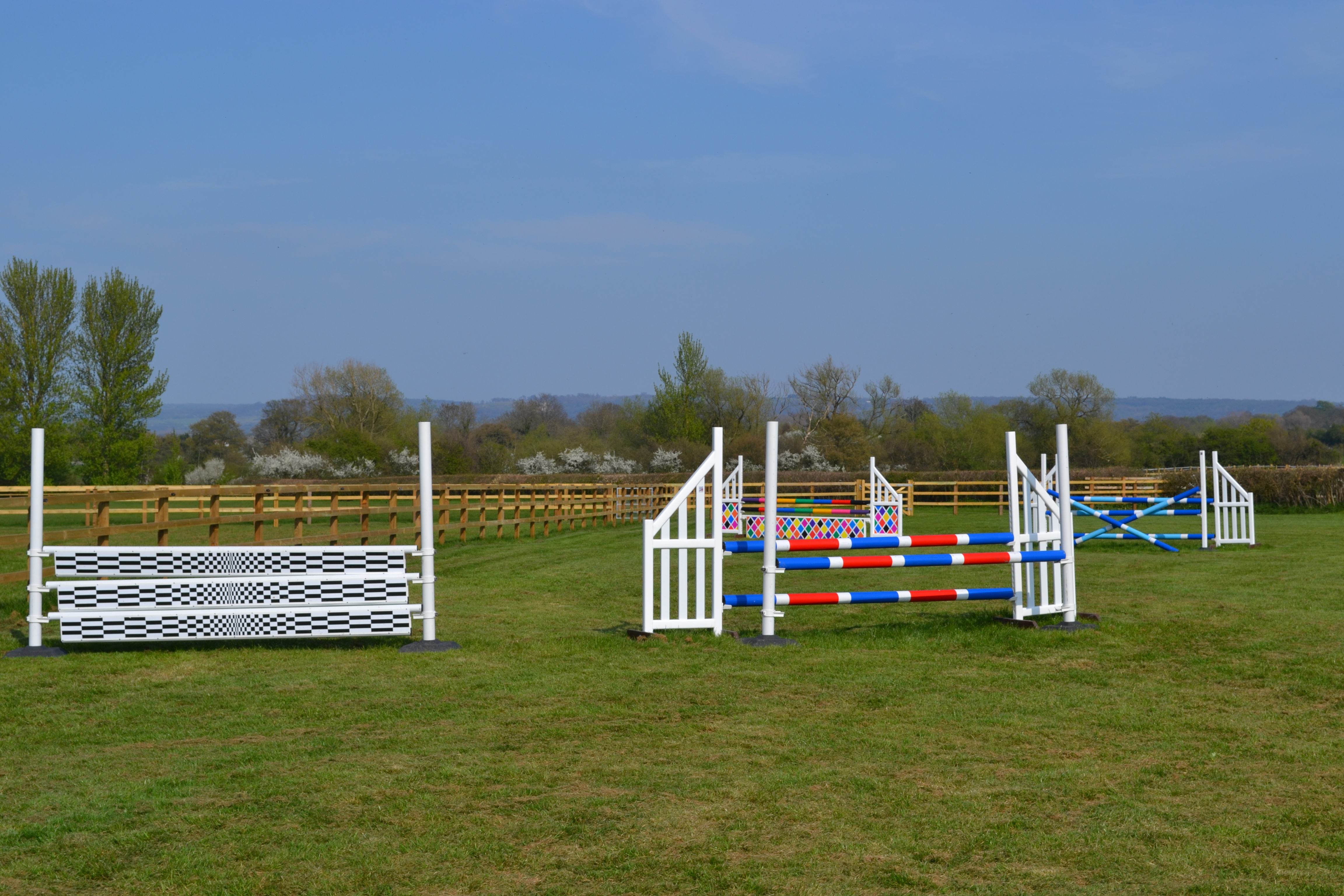 Grass Jumping Paddock - Upper Farm Equestrian, Chinnor, Oxfordshire