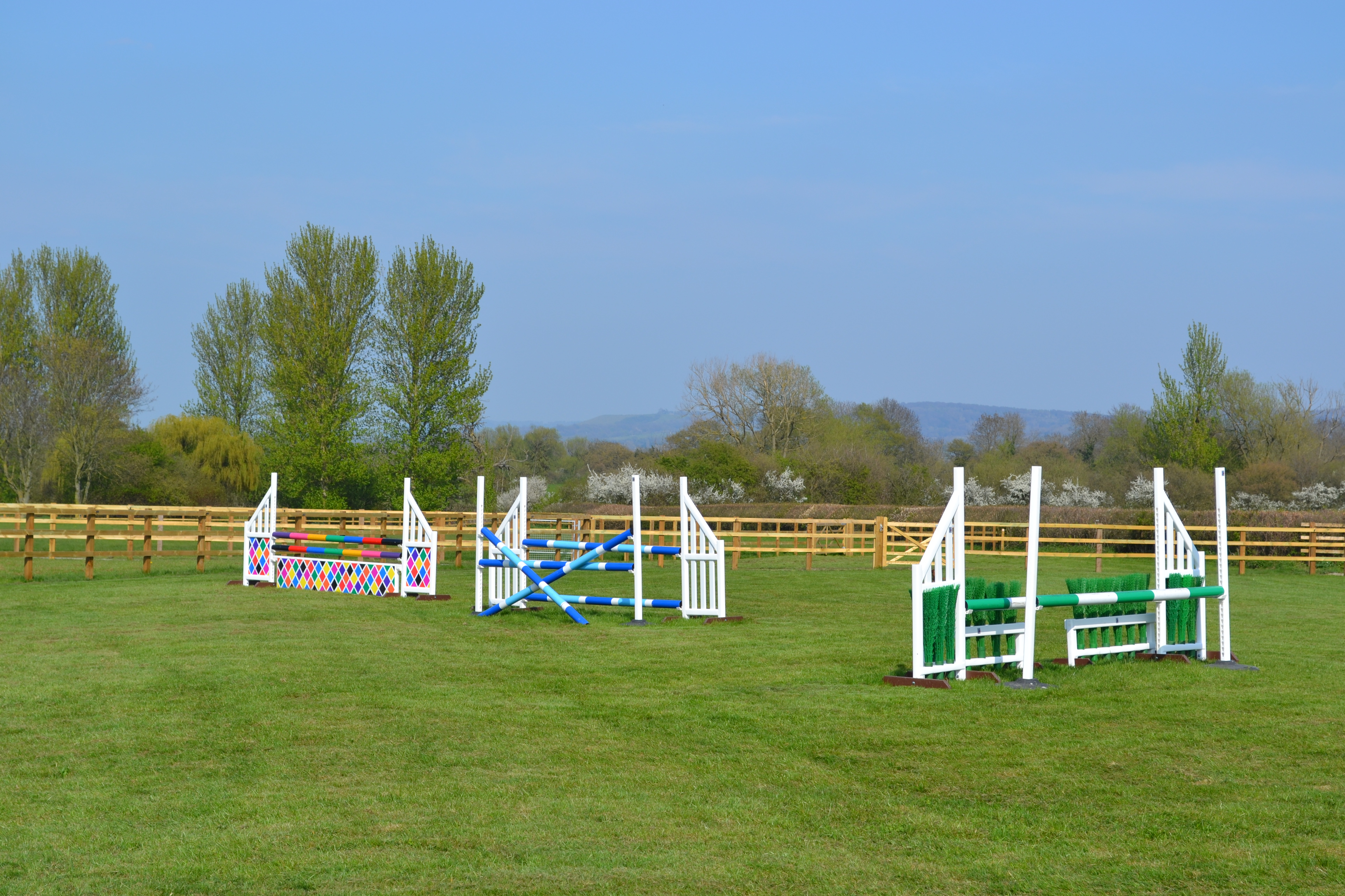 Grass Jumping Paddock - Upper Farm Equestrian, Chinnor, Oxfordshire