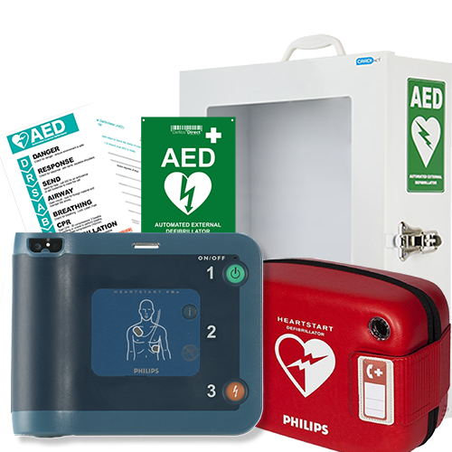 Philips HeartStart FRx Semi Automatic AED with wall cabinet - Defib ...