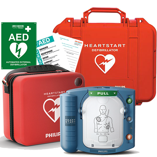 Philips HeartStart HS1 Semi-Automatic AED with waterproof case - Defib ...