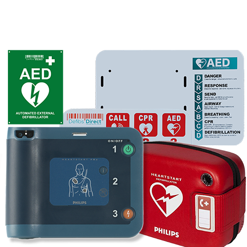 Philips HeartStart FRx Semi Automatic AED with wall bracket - SA defib ...