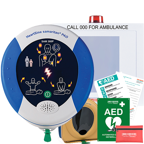 HeartSine 360P Fully Automatic AED with alarmed cabinet - SA defib ...