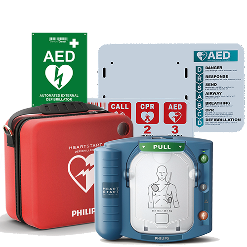 Philips HeartStart HS1 Semi-Automatic AED with wall bracket - Defib ...