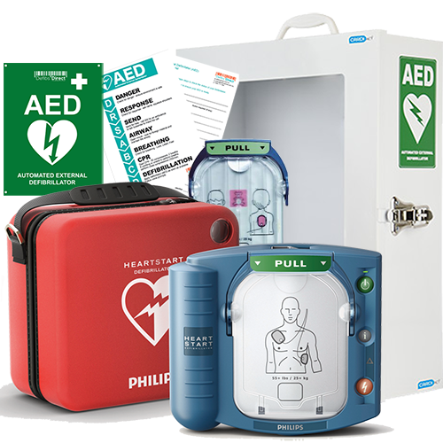 Philips HeartStart HS1 Semi Automatic AED with wall cabinet - Sports ...