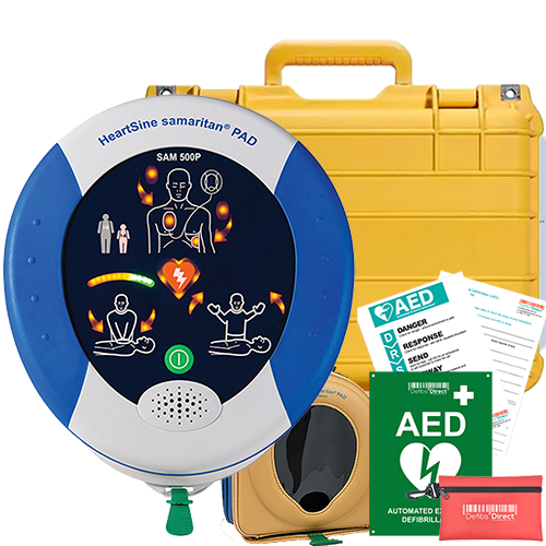 HeartSine 500P Semi Automatic AED with waterproof case - Defibrillator ...