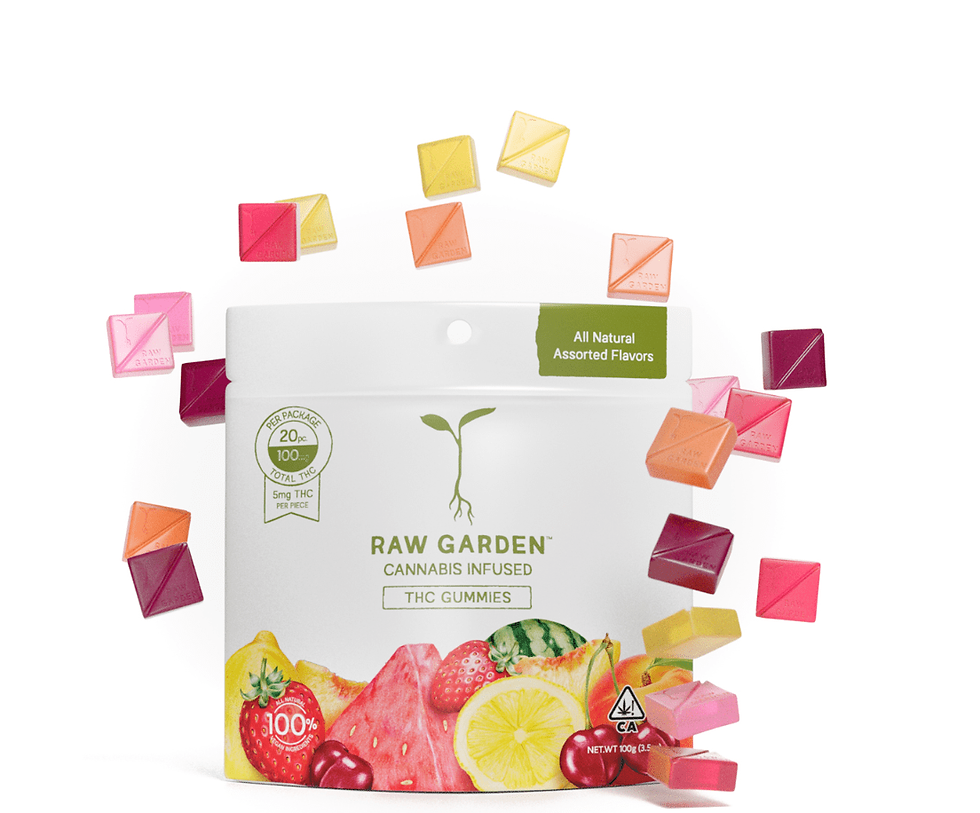 Raw Garden - Assorted Flavors THC Gummies - 100mg | #1 Weed Delivery