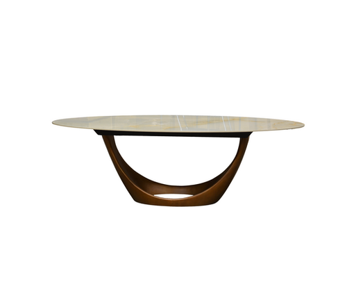 Echo Dining Table - Brushed Bronze | Tungsten Interiors