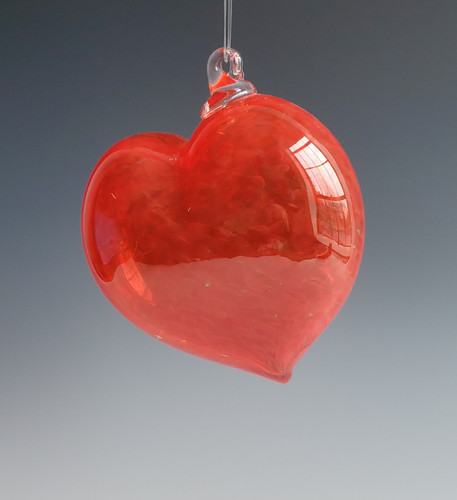 Hand-blown Glass Hearts | sunspotsstudios