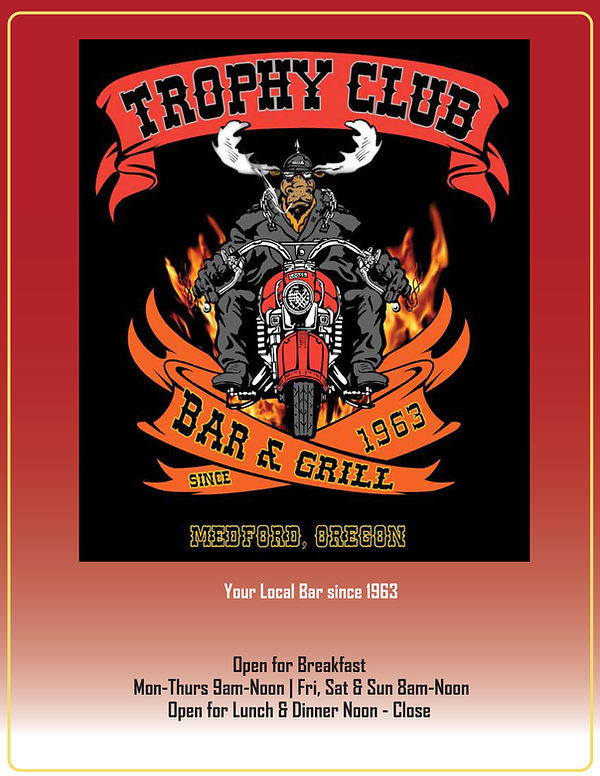 Menu | Trophy Club Bar & Grill | Medford