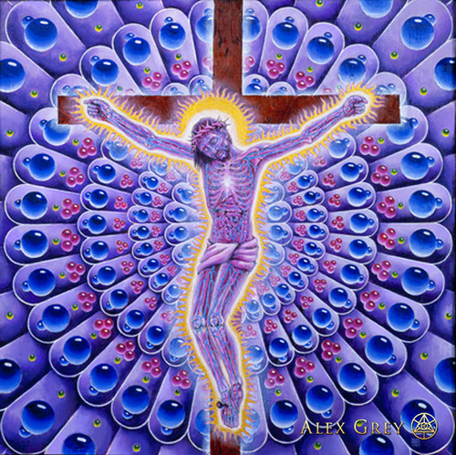 Alex Grey - Purple Jesus | Psychedelic Sf Art G