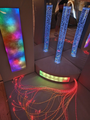 Modular Sensory Corner 1220 X 1220 Bubble Tube Mirror Optics | Playfix