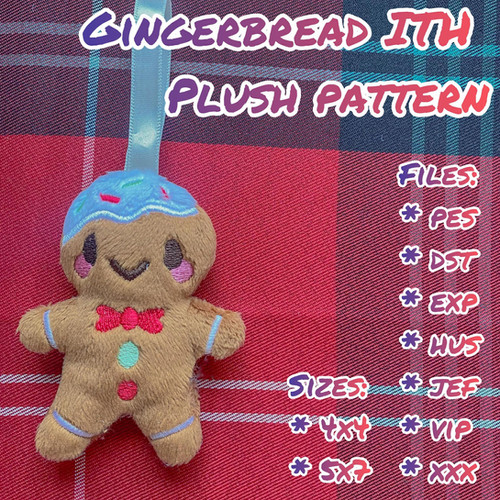 Gingerbread ITH Plush Embroidery Pattern | Sweet Stitches