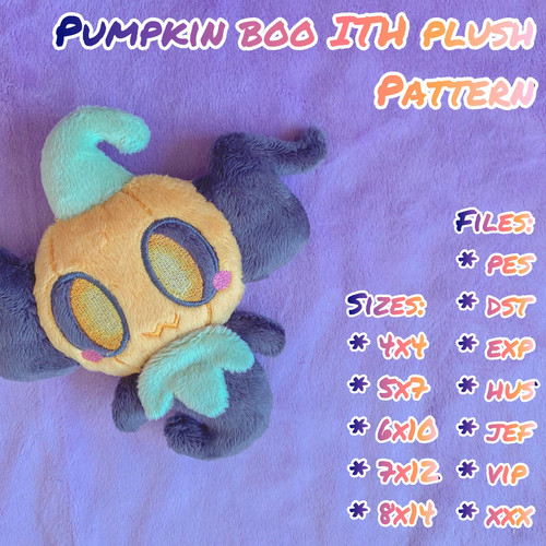 Pumpkin Boo ITH Plush Pattern | Sweet Stitches