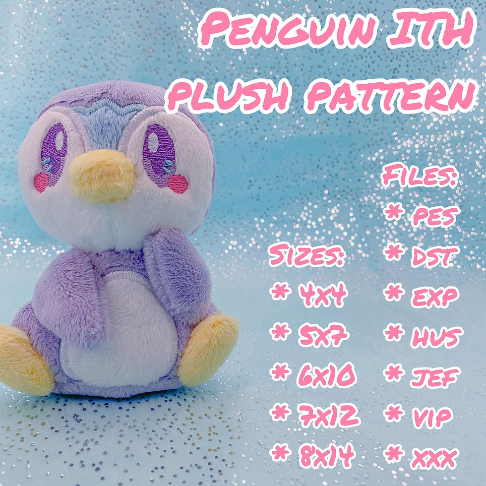 Penguin ITH Plush Embroidery Pattern | Sweet Stitches