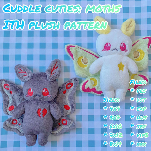 Cuddle Cutie: Moths ITH EmbroideryPattern | Sweet Stitches