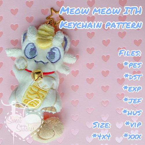 Lucky Meow Meow ITH Embroidery Pattern | Sweet Stitches