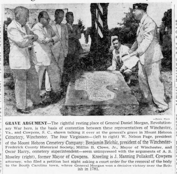 Daniel Morgan's GRAVE MATTERS (Who gets his body in 1951?)