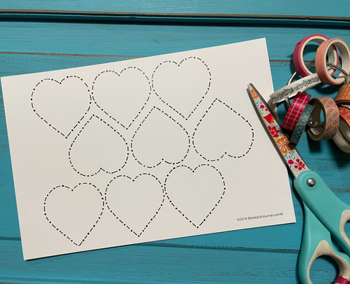 Heart Chain template | Biblequiltjournal.com
