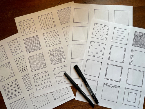 Doodle Squares combo set | Biblequiltjournal.com