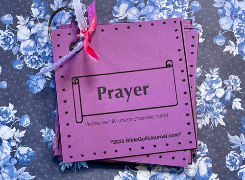 Prayer: Flip card set & reference list | Biblequiltjournal.com