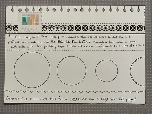 Hole Punch Guide for the Original BQ Journal | Biblequiltjournal.com