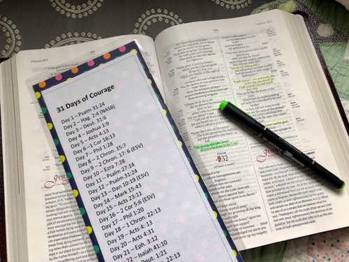 Courage: 31-day reference list | Biblequiltjournal.com