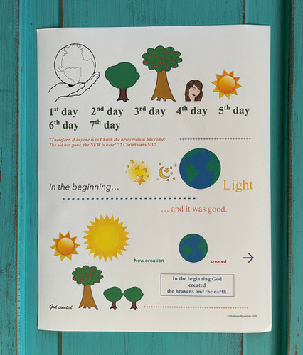 Creation sticker sheet | Biblequiltjournal.com