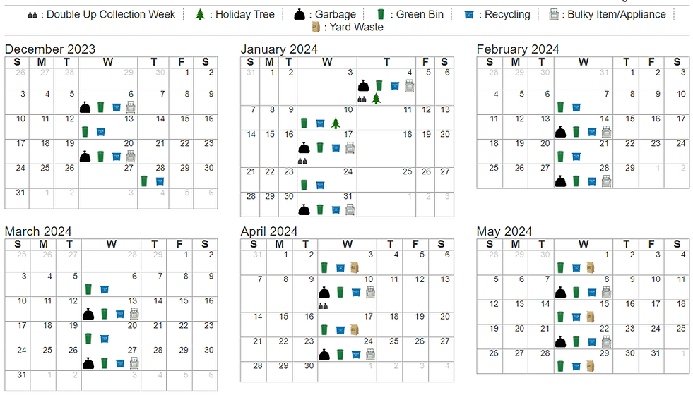 Waste Collection Info | My Site