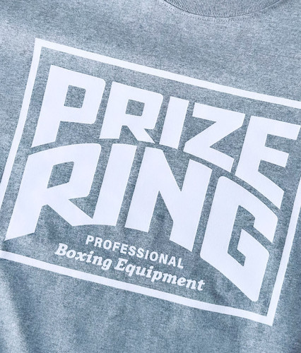 PRIZE RING Big Logo TEE Grey/White | prizeringsports