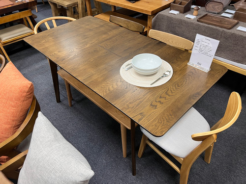 BiGi 全實木 美國橡木伸縮全實木枱 SET (1 Table+4 chairs) Oak extendable wood table ...