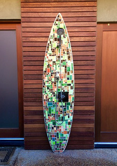 Outdoor Surfboard Showers | Sustainable Functional Art by Will and Jane Fowler