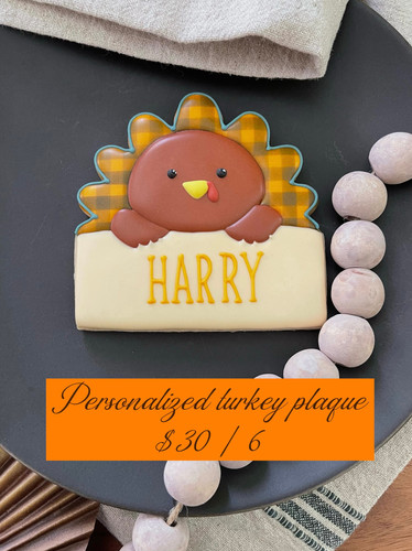 Personalized turkey | The Cookie Room