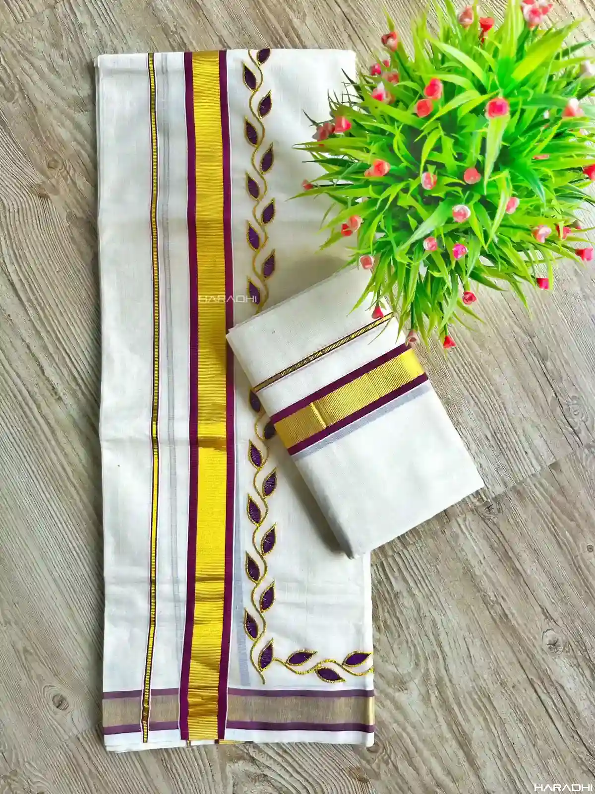 Kerala Kuthampully Set Mundu Online | HARADHI 3/7