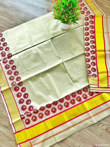 Rose Lotus Tissue Setmund | Onamsarees