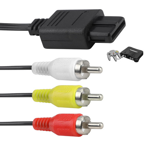 N64 AV Cable Composite Audio Video Display Cable | GADGETVERSE