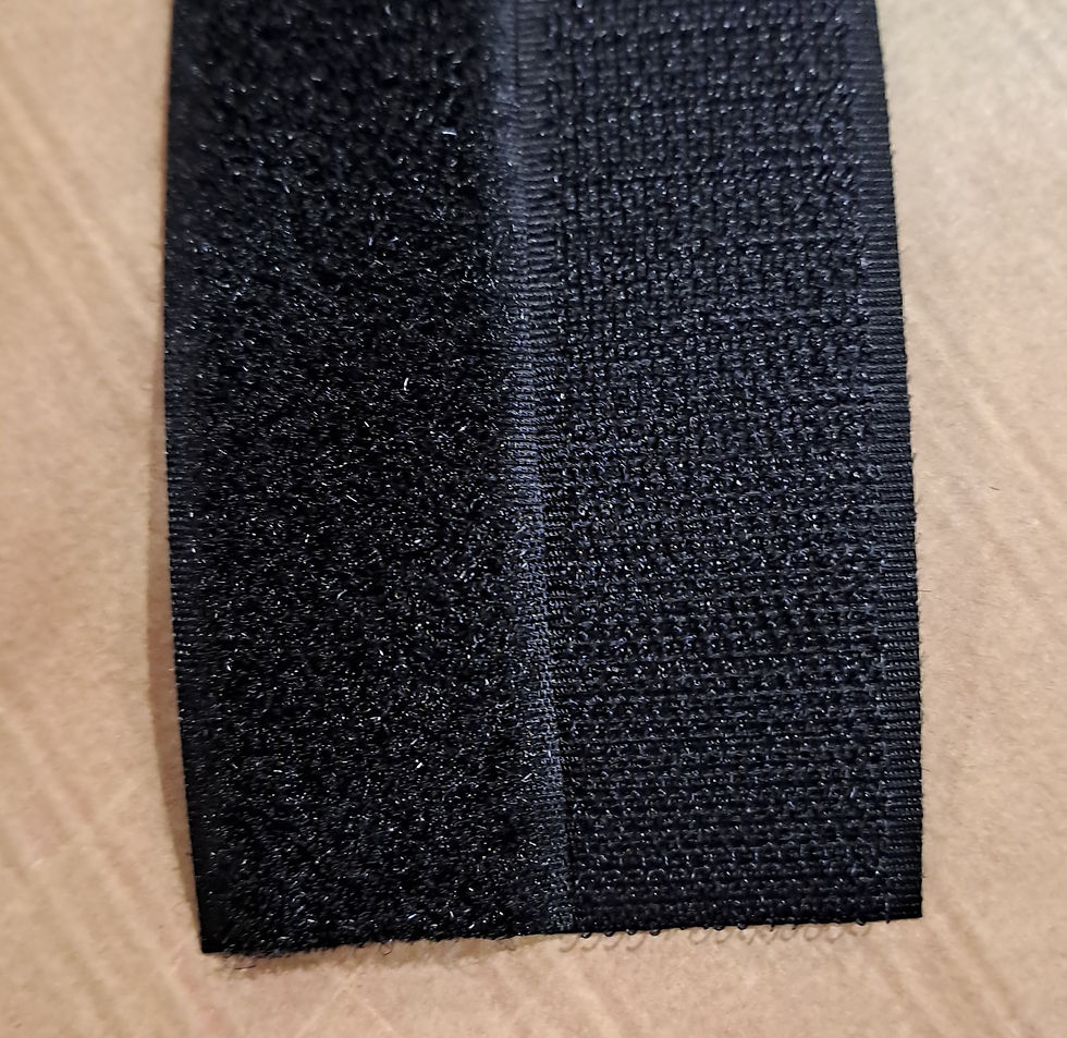 25mm BLACK Velcro hook and loop tape | Kwaint Threads