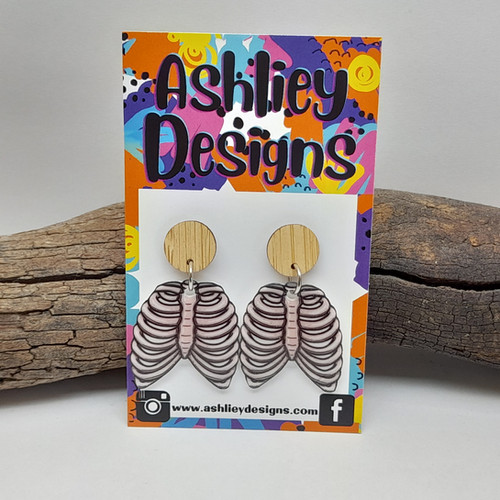 Small Rib Cage Dangles | ashlieydesigns
