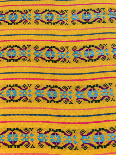 Yellow Fabric - Otomi Mexico- Mexican Fabrics