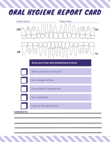 Adult Report Card | The Lazy Hygienist
